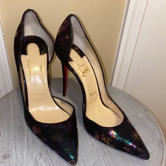 Christian Louboutin | Shoes | Rare 0mm Louboutin Iriza Suede Milkyway ...
